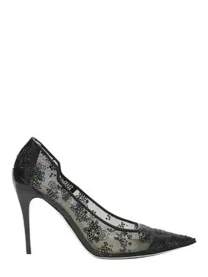 GENNY Crystal-Embellished Pointed Pumps