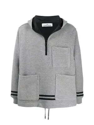 Stone Island Patch Pocket Hoodie - Grey