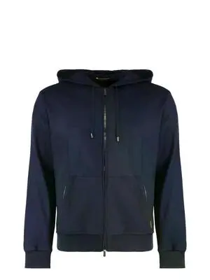 MOORER Matthew Zip-up Hoodie - Blue