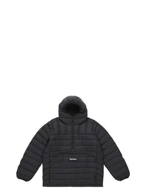 Supreme Micro Down Half Zip Hooded Pullover - Black