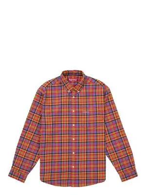 Supreme Plaid Flannel Shirt - Orange