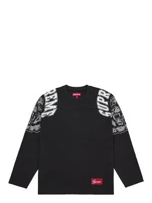 Supreme Mascot Long Sleeve Football Top - Black