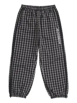 Supreme Plaid Warm Up Pant - Black