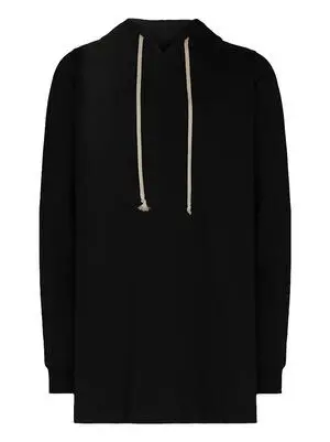 Rick Owens Fogachine Drawstring Pullover Hoodie - Black