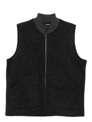 CENERE GB Zip-up Vest - Black