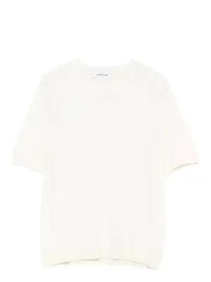 GRAN SASSO Fine Knit Short-sleeve Top - White