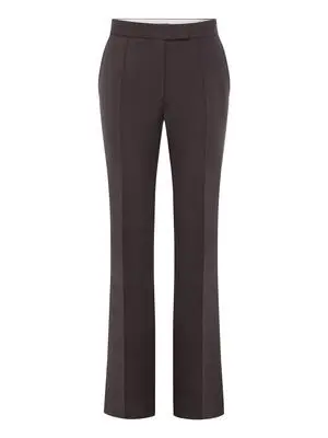 Alex Perry Mid-rise Flared Suit Pants - Brown