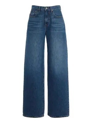 Brandon Maxwell The Callan Mid-rise Wide-leg Jeans - Medium Wash