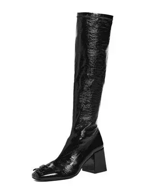 COURREGES Ac Vinyl Boots - Black