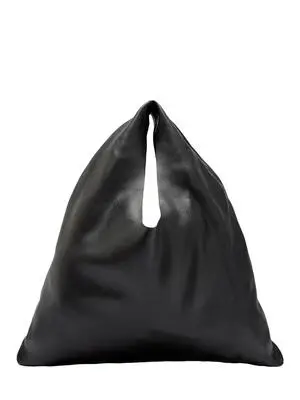 THE ROW Small Bindle Leather Top Handle Bag - Black