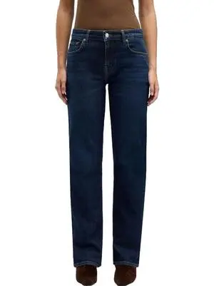 7 For All Mankind Calie Ankle Straight-leg Jeans - Bluecrest