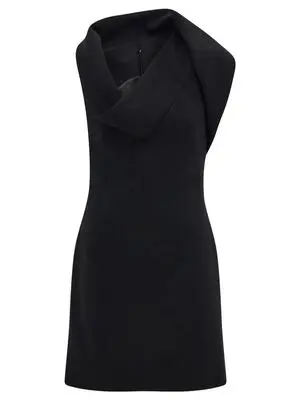 FERRAGAMO Short Asymmetric Dress - Black