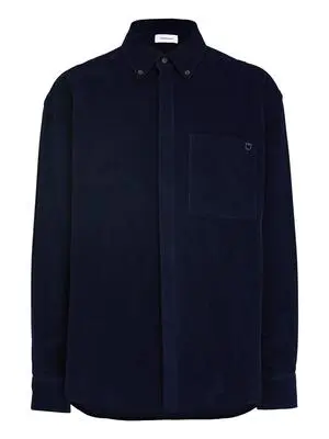 FERRAGAMO Velvet Shirt - Blue