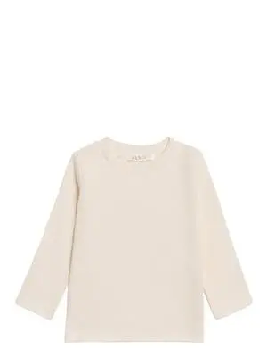 KENDI Rory Long Sleeve Ribbed Top - Ivory
