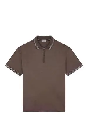 Paul & Shark Striped-detail Polo Shirt - Brown