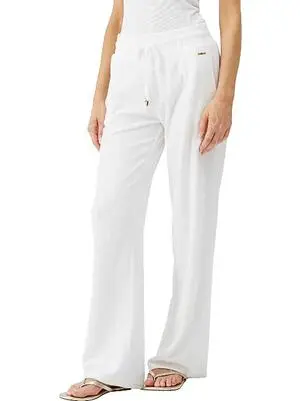 Melissa Odabash Betty Cotton-blend Terry Cover-up Pants - White