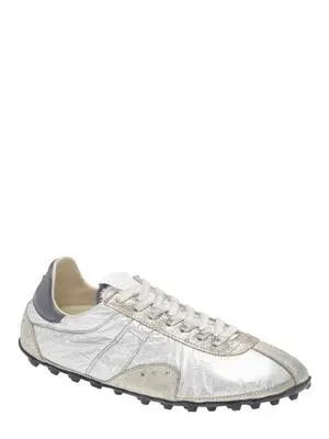 MAISON MARGIELA Sprinters Low Top Sneaker Silver/white/natural