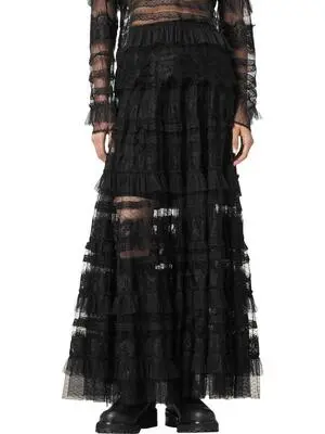 ALLSAINTS Arlea Lace & Tulle Skirt