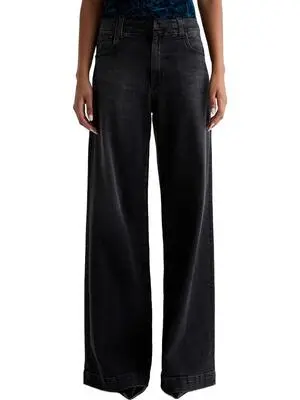 Ag Deven Ultra High-waist Wide-leg Jeans - Nebula