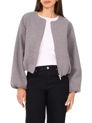 Vince Camuto Blouson Sleeve Jacket - Medium Heather Grey