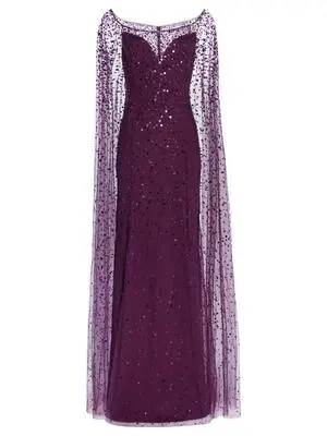Jenny Packham Roman Embellished Gown - Purple Muscadine