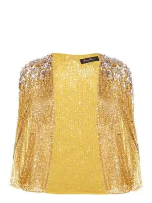Jenny Packham Mina Sequin Capelet - Primrose