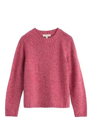 SEASALT CORNWALL Dawson Pick Merino Wool-blend Crewneck Sweater - Squash