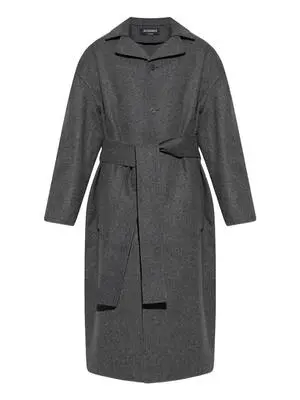 Jacquemus Virgin Wool Blend Coat - Grey