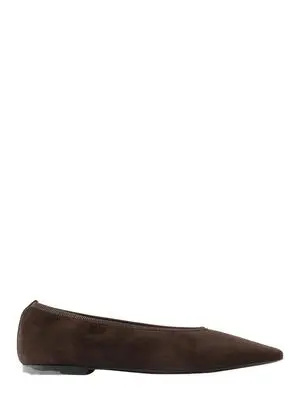 TOTEME Suede Ballet Flats - Brown