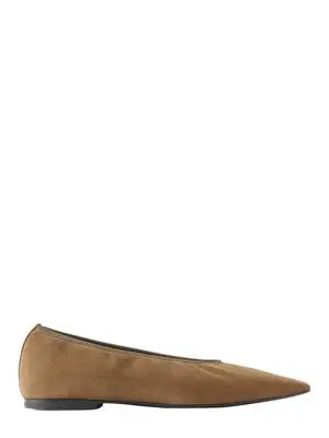 TOTEME Suede Ballet Flats - Neutrals