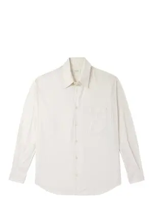 LEMAIRE Washed Cotton And Silk-blend Twill Shirt - Neutrals