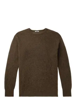 Auralee Ribbed Alpaca-blend Sweater - Brown