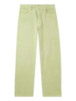 Auralee Straight-leg Cotton-corduroy Trousers - Green