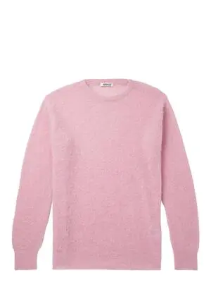 Auralee Oversized Ribbed Alpaca-blend Sweater - Pink