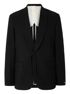 A KIND OF GUISE Shinji Textured-woven Suit Jacket - Black