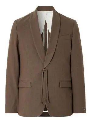 A KIND OF GUISE Shinji Textured-woven Suit Jacket - Brown