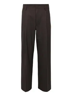 Nn07 Kay 1088 Straight-leg Pleated Recycled-woven Trousers - Brown