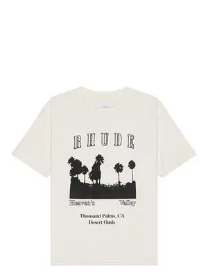 Rhude Thousand Palms Tee - Vintage White & Black