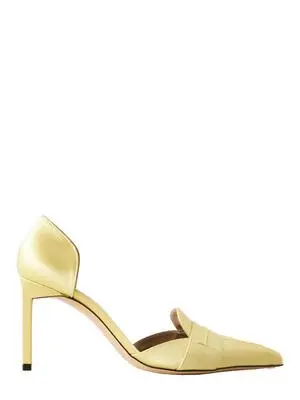 TOM FORD Eva D'orsay Satin Pumps - Yellow