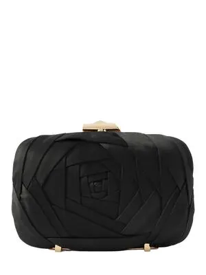 ROGER VIVIER Boite De Nuit Embellished Satin Clutch - Black