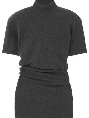 Jacquemus Jacquemus The Castagna Wool-Blend Turtleneck Mini Dress Dark Gray