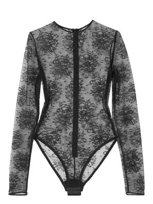 Dolce & Gabbana Chantilly Lace Bodysuit - Black