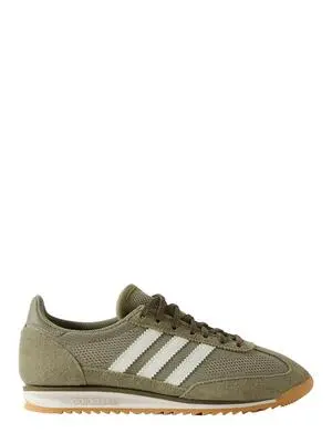 Adidas Originals By Alexander Wang Sl 72 Og Suede And Leather-trimmed Mesh Sneakers - Green
