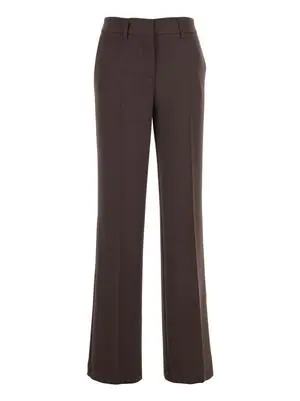 PLAIN Fabric Trousers - Brown