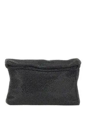 TWENTY FOURHAITCH Beaded Clutch Black