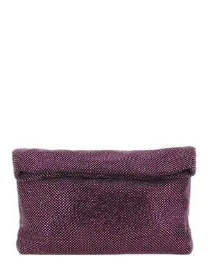 TWENTY FOURHAITCH Beaded Clutch - Violet
