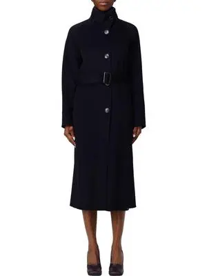 Emporio Armani Belted Coat - Blue