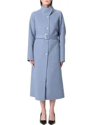 Emporio Armani Belted Coat - Gnawed Blue