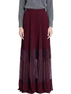 TWINSET Pleated Skirt - Wine
