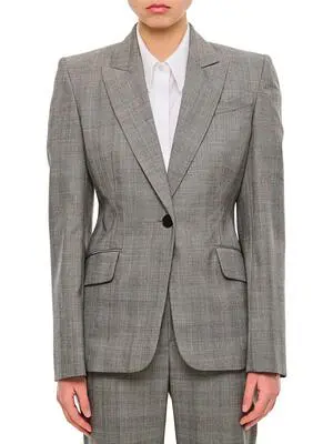 Alexander McQueen Single Breasted Jacket - Grey